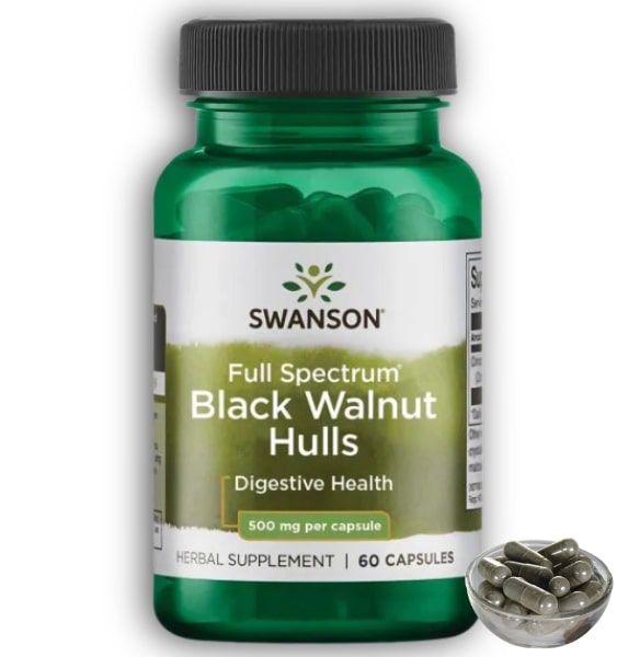 Swanson Black Walnut Hulls 500 mg 60 caps € kaina internetu | MrBiceps.lt